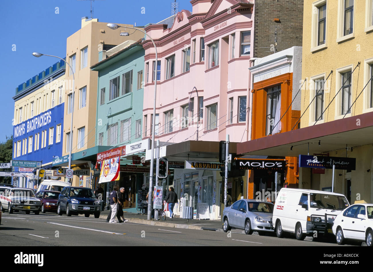 Campbell Parade the seafront of Bondi fashionable eastern suburb Sydney ...