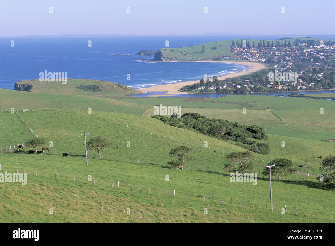 Looking south towards Gerringong on the coastline south of Wollongong ...