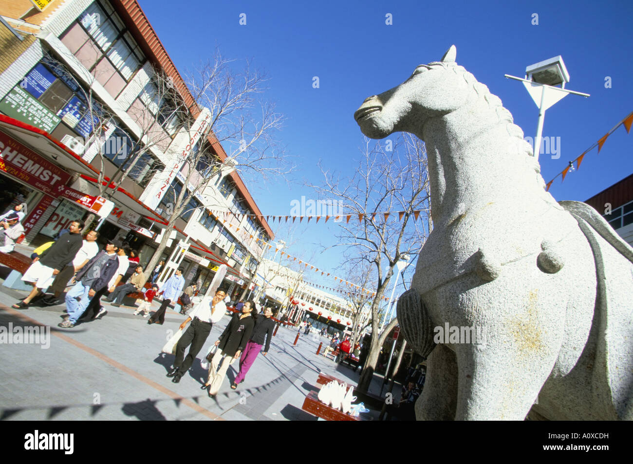 Street scene in Cabramatta a western suburb known for its largely Asian ...
