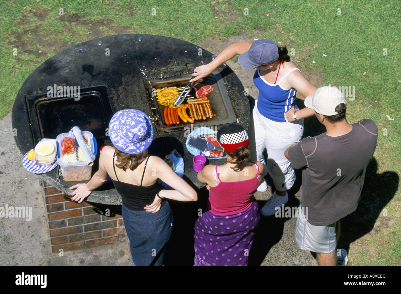 Barbecue at Tamarama south of Bondi in the eastern suburbs Sydney New ...