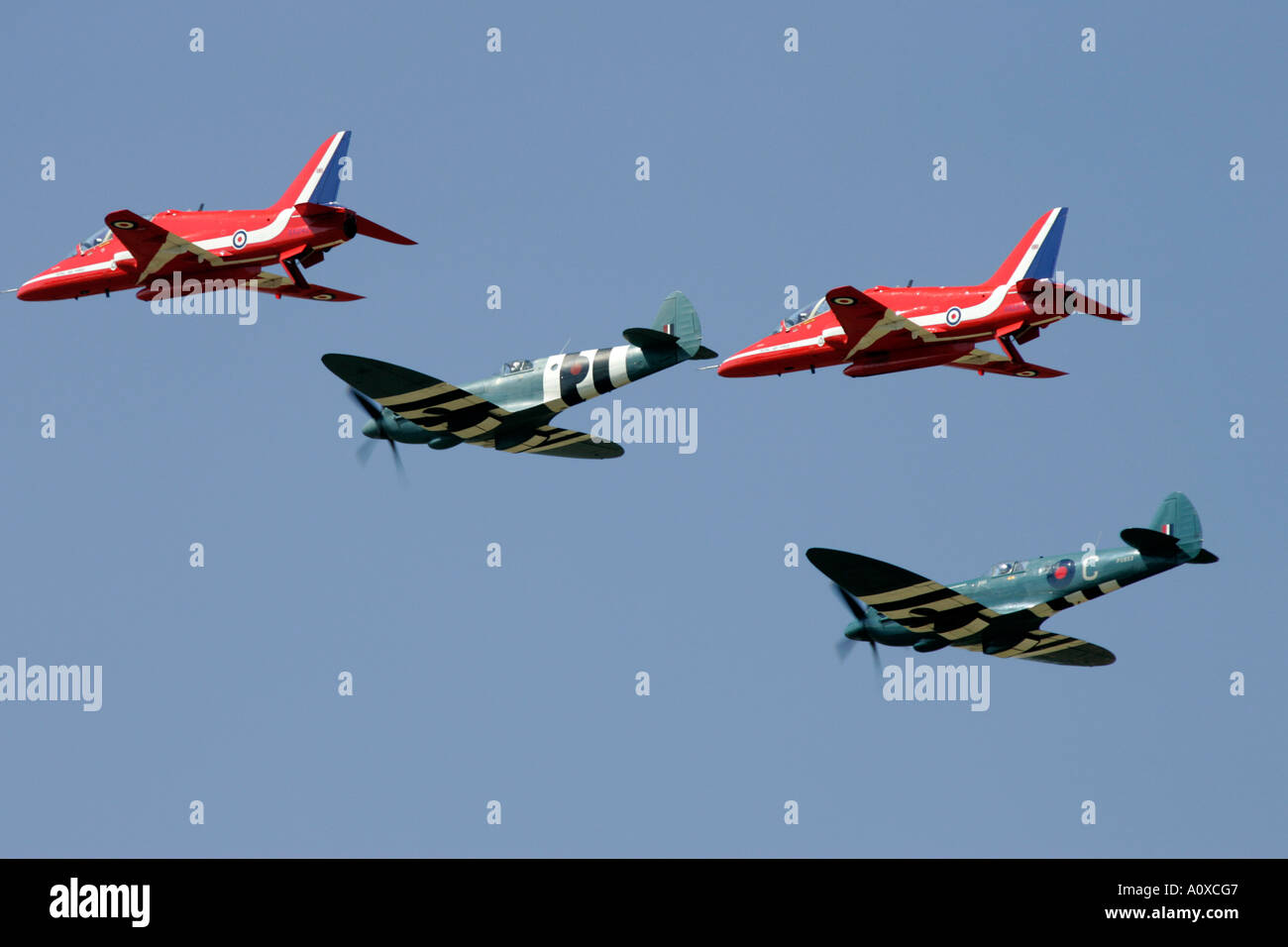 photo reconnaissance Supermarine Spitfires PRXIX flying in formation ...