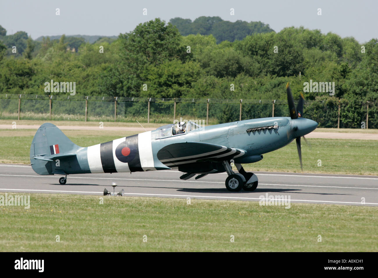 photo reconnaissance Supermarine Spitfire PRXIX taxiing on runway RIAT ...