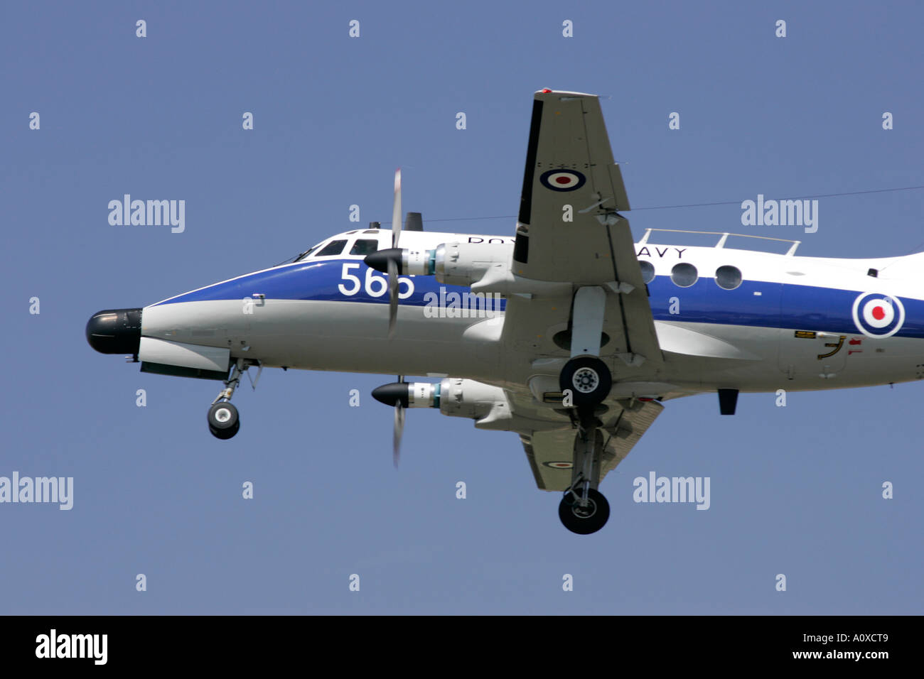 Royal Navy Jetstream T2 on final approach with undercarriage down in ...