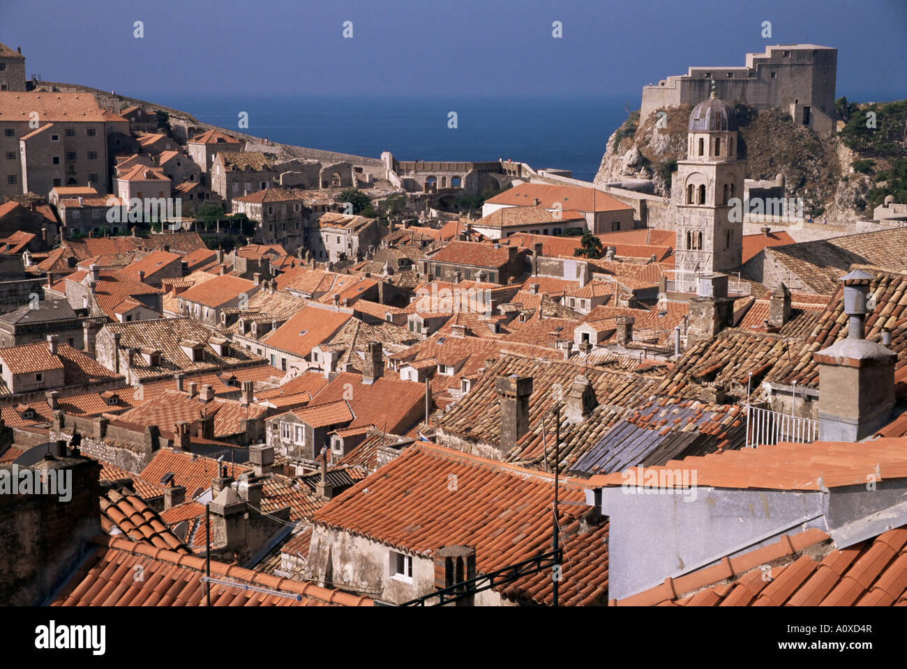 Roofscape Old City Dubrovnik UNESCO World Heritage Site Dalmatia ...