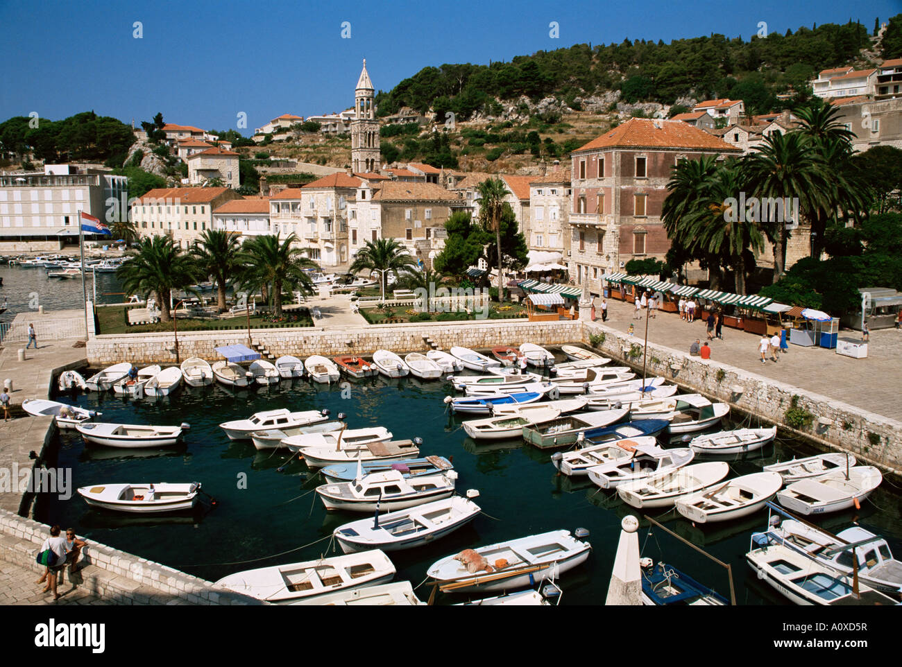 The marina Hvar Hvar Island Croatia Europe Stock Photo - Alamy