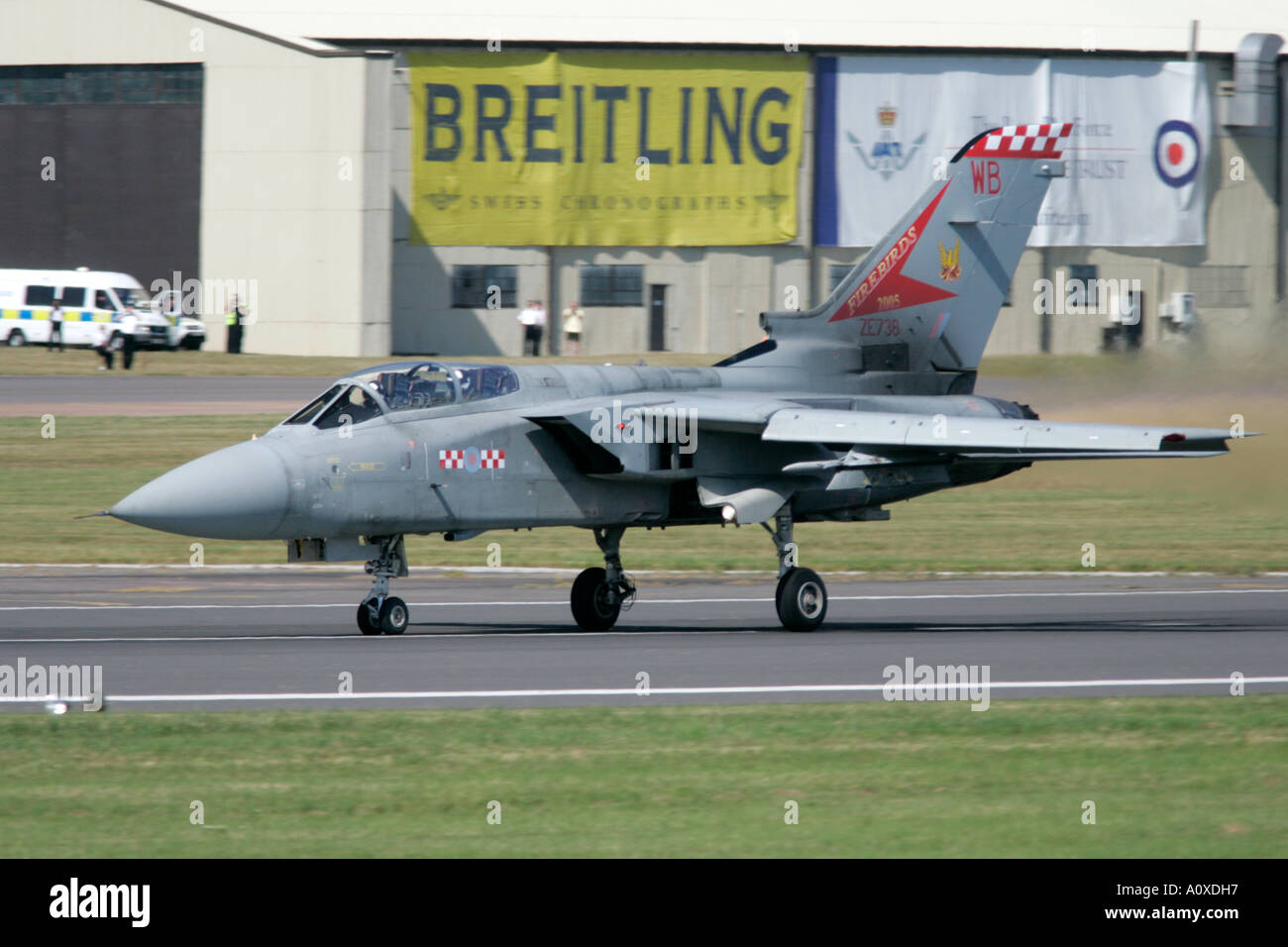 RAF Tornado F3 RIAT takes off from runway 2005 RAF Fairford ...