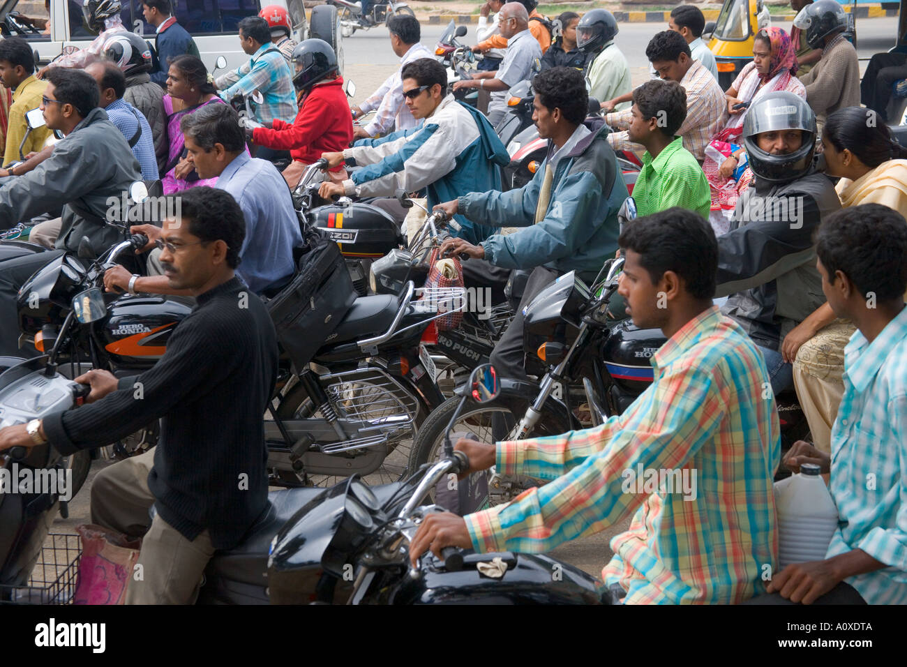 People riding motorcycles in India Stock Photo - Alamy