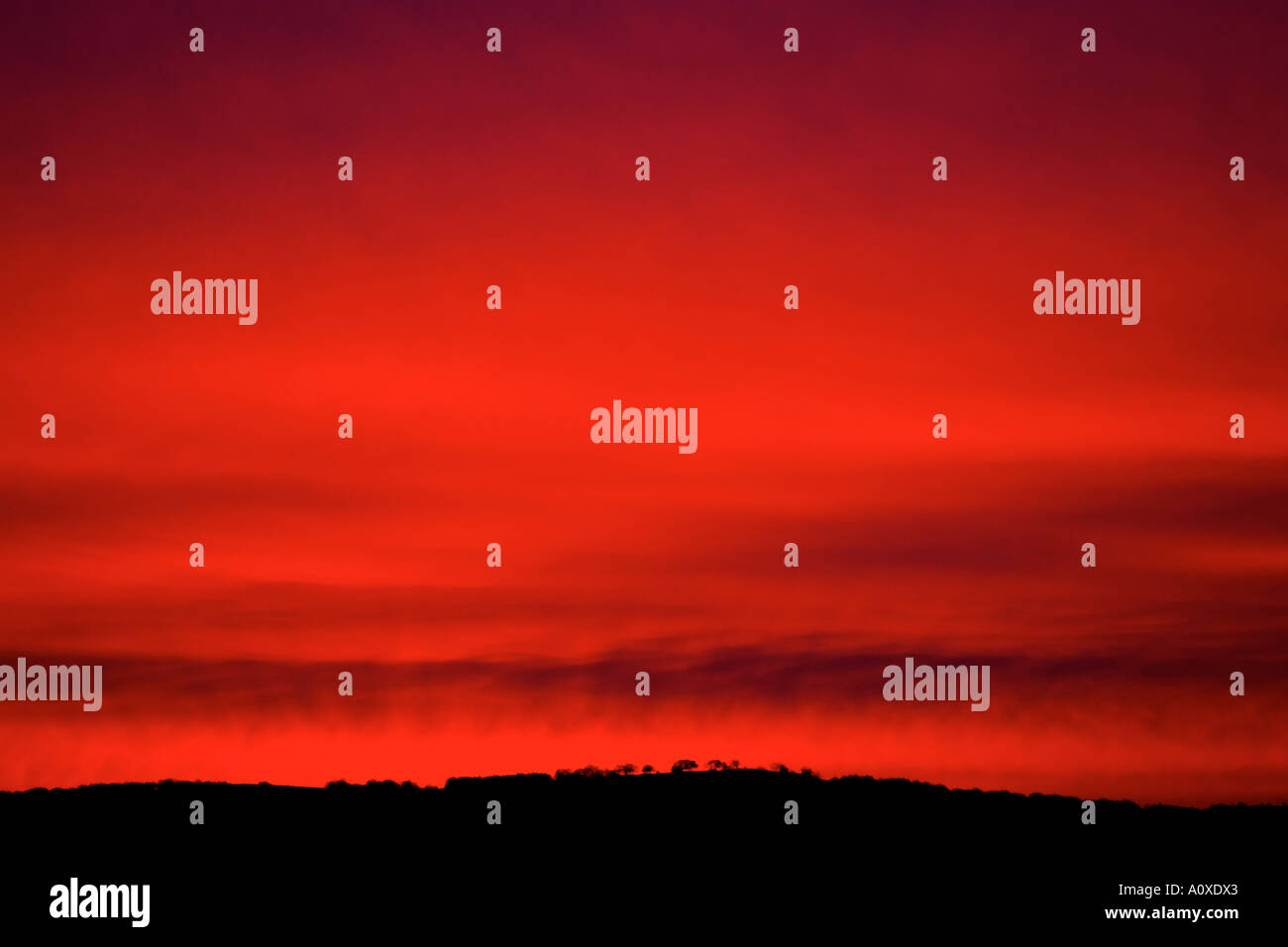Red sunset sky Stock Photo - Alamy