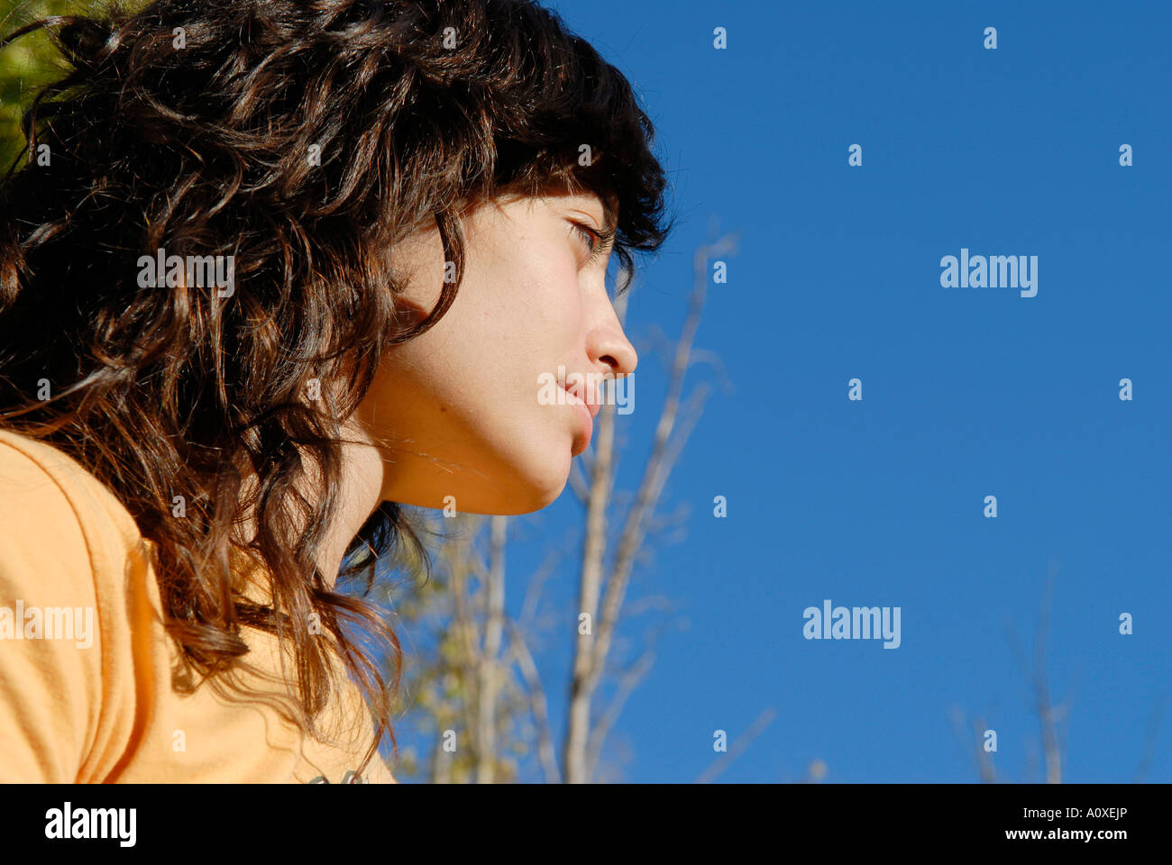 Portrait of a cute young teenager Stock Photo - Alamy