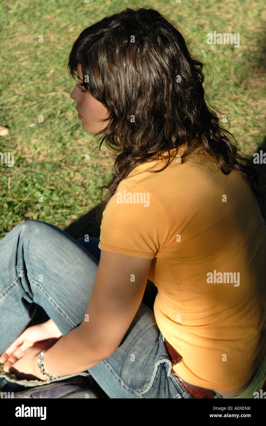 Portrait of a cute young teenager Stock Photo - Alamy