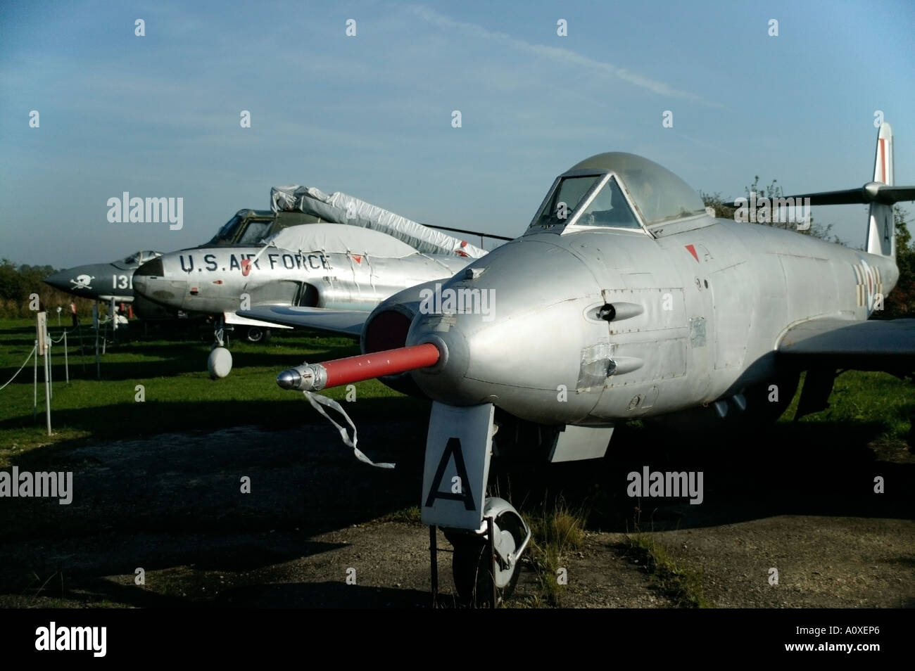 Airplanes on display outside at Tangmere Military Aviation Museum at ...