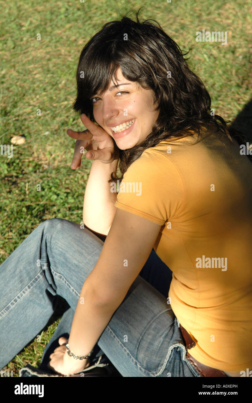 Portrait of a cute young teenager Stock Photo - Alamy