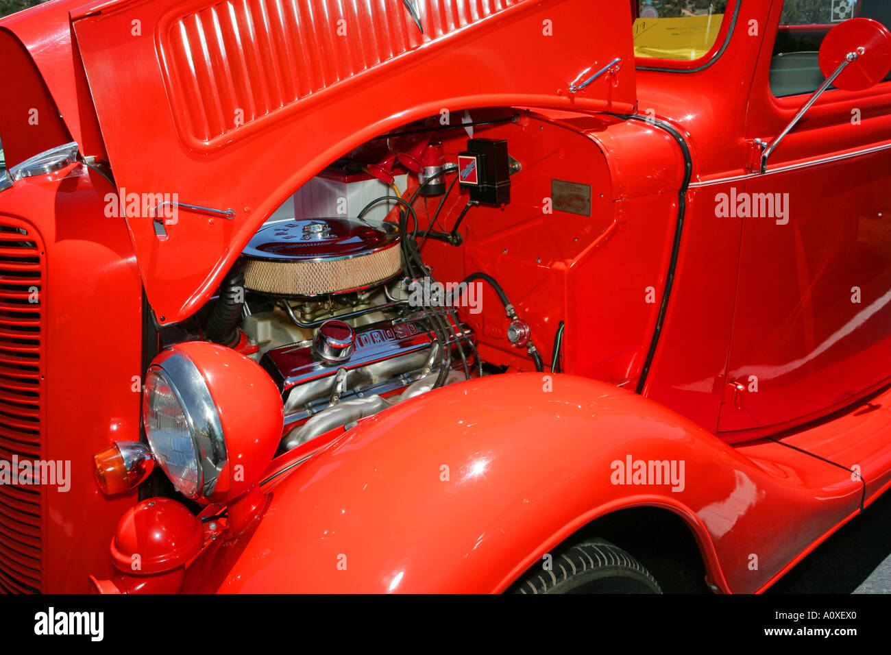 Red Hot Rod Stock Photo - Alamy