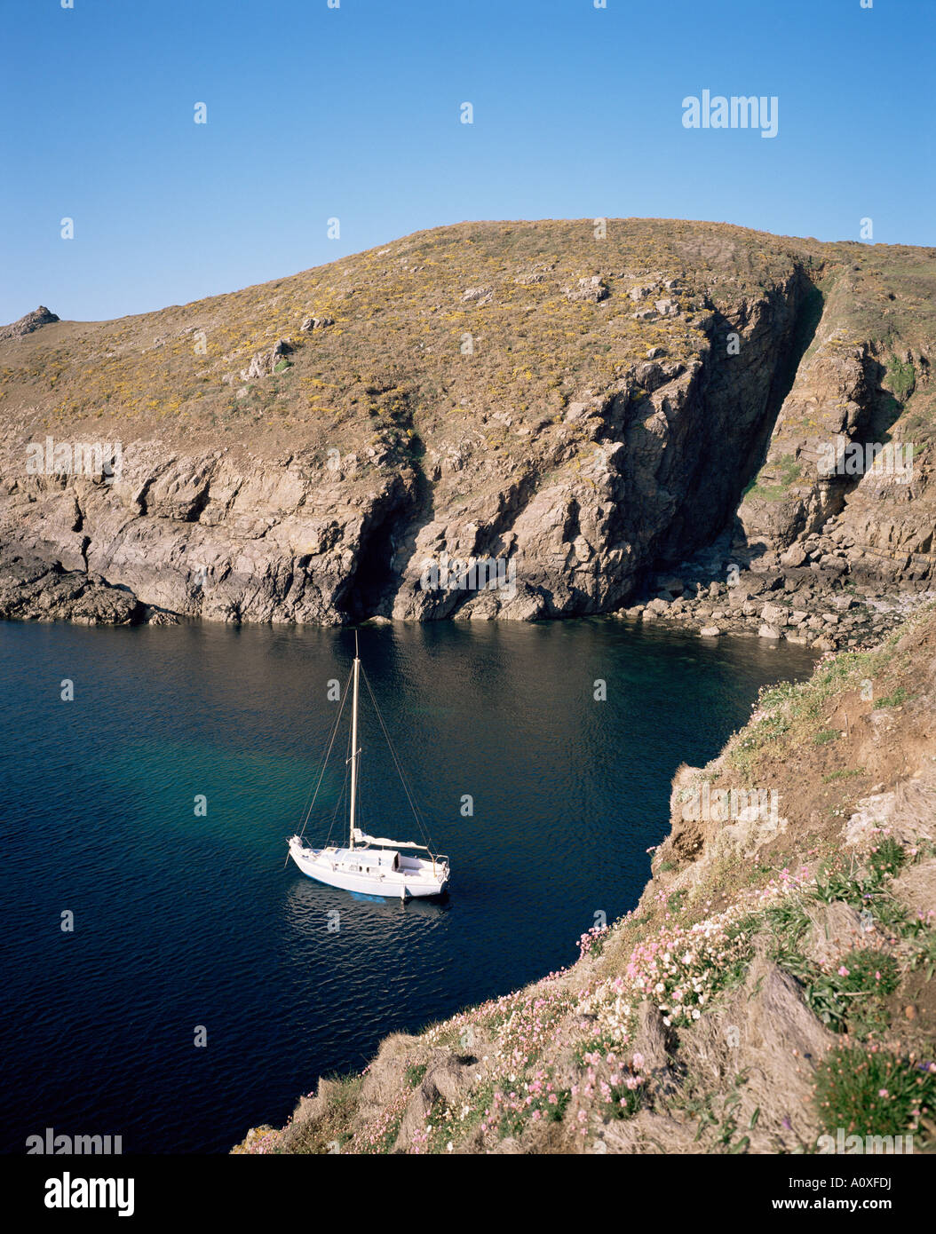 Havre Gosselin anchorage west coast Sark Channel Islands United Kingdom ...