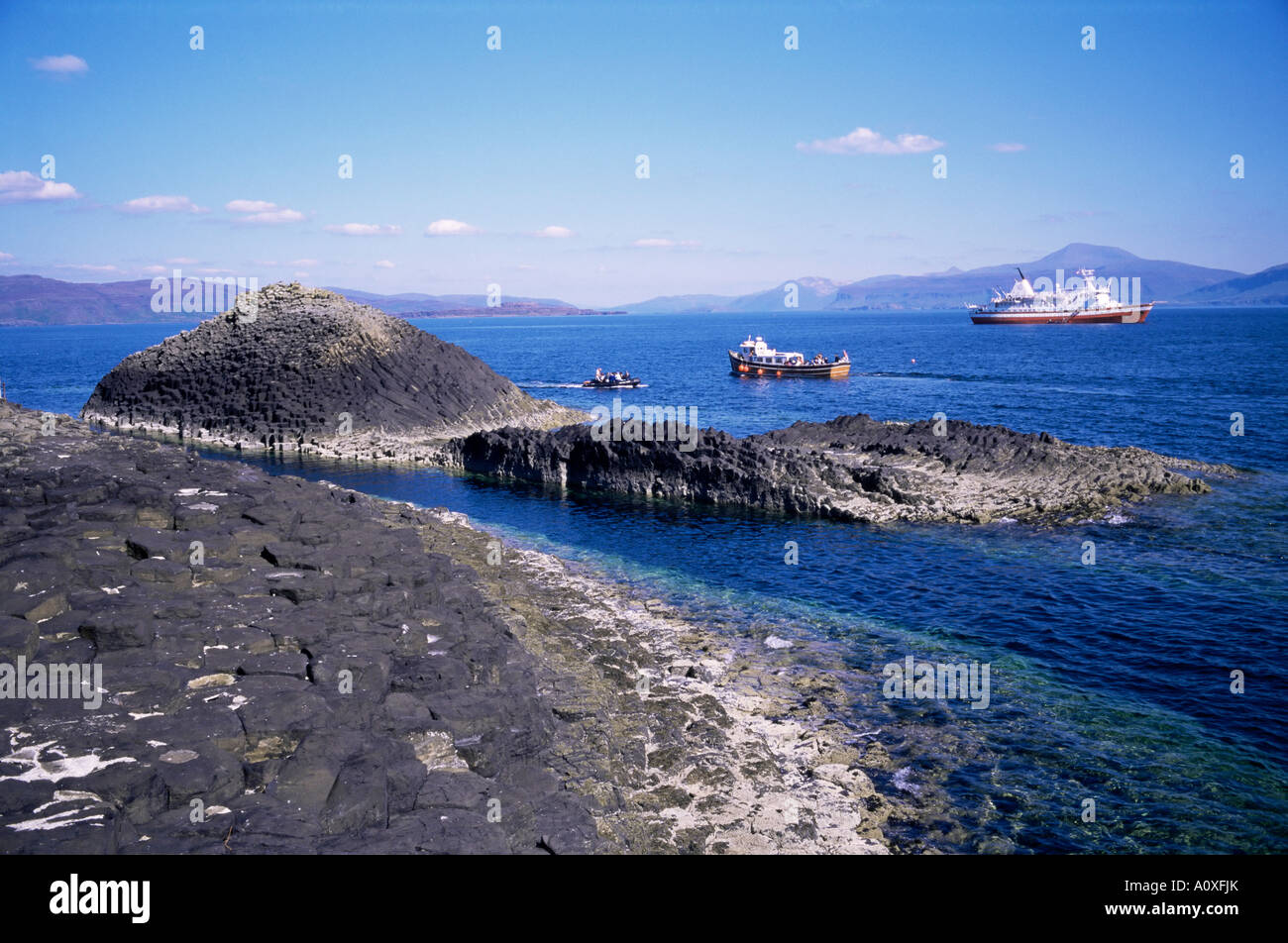 Staffa island of basalt columns Strathclyde Scotland United Kingdom ...