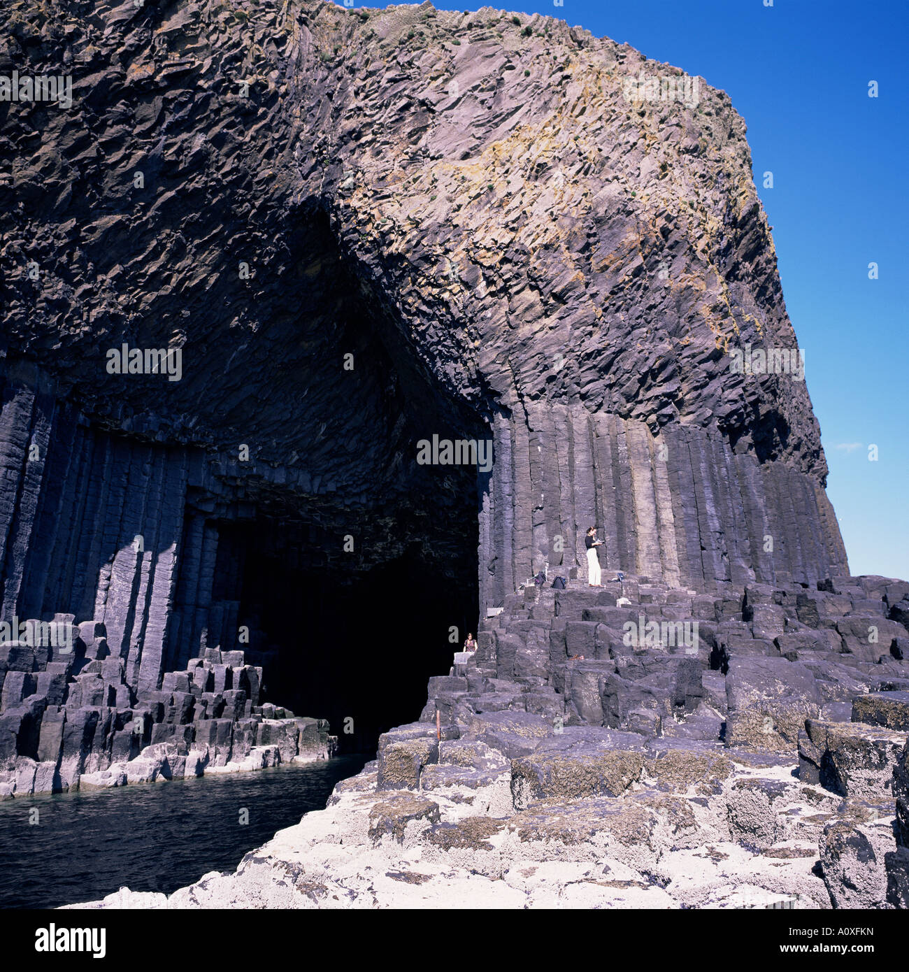 Entrance to Fingal s Cave columnar basalt rock Island of Staffa ...