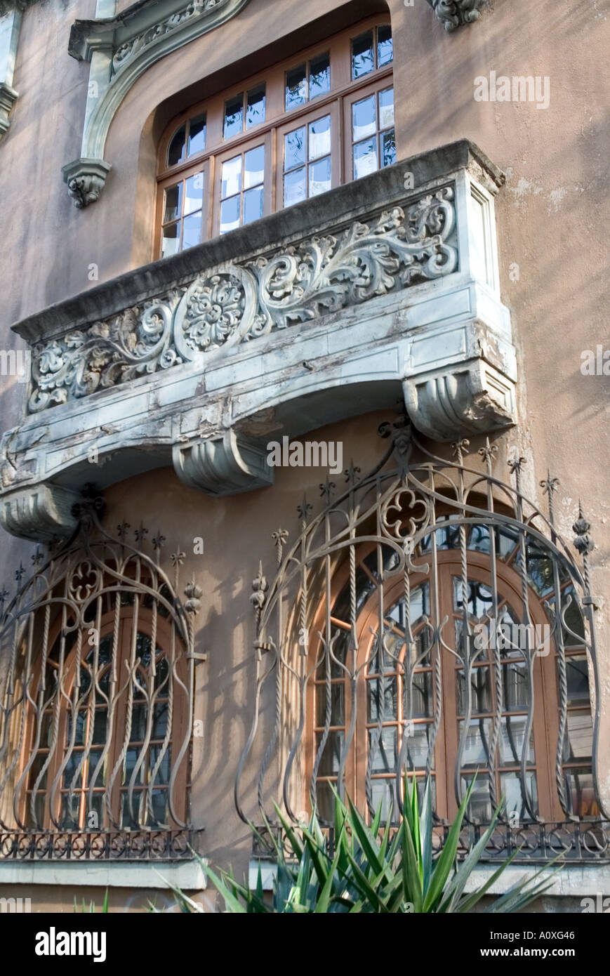 Decorated building facade in Mexico City with Gothic and art nouveau ...
