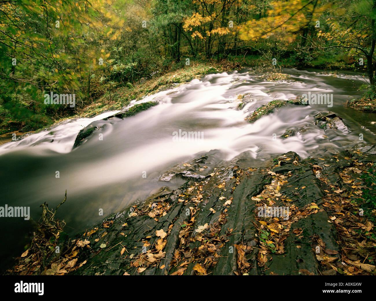 Force Falls in autumn Ruscand Valley Lake District National Park ...