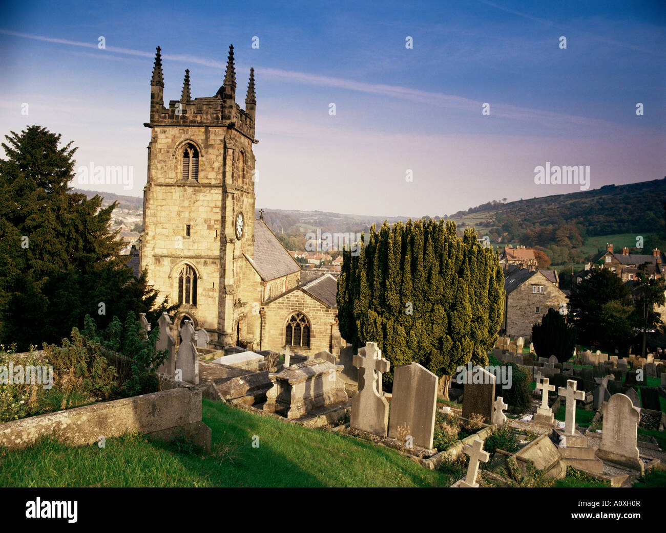 Matlock church Matlock Peak District Derbyshire England United Kingdom ...
