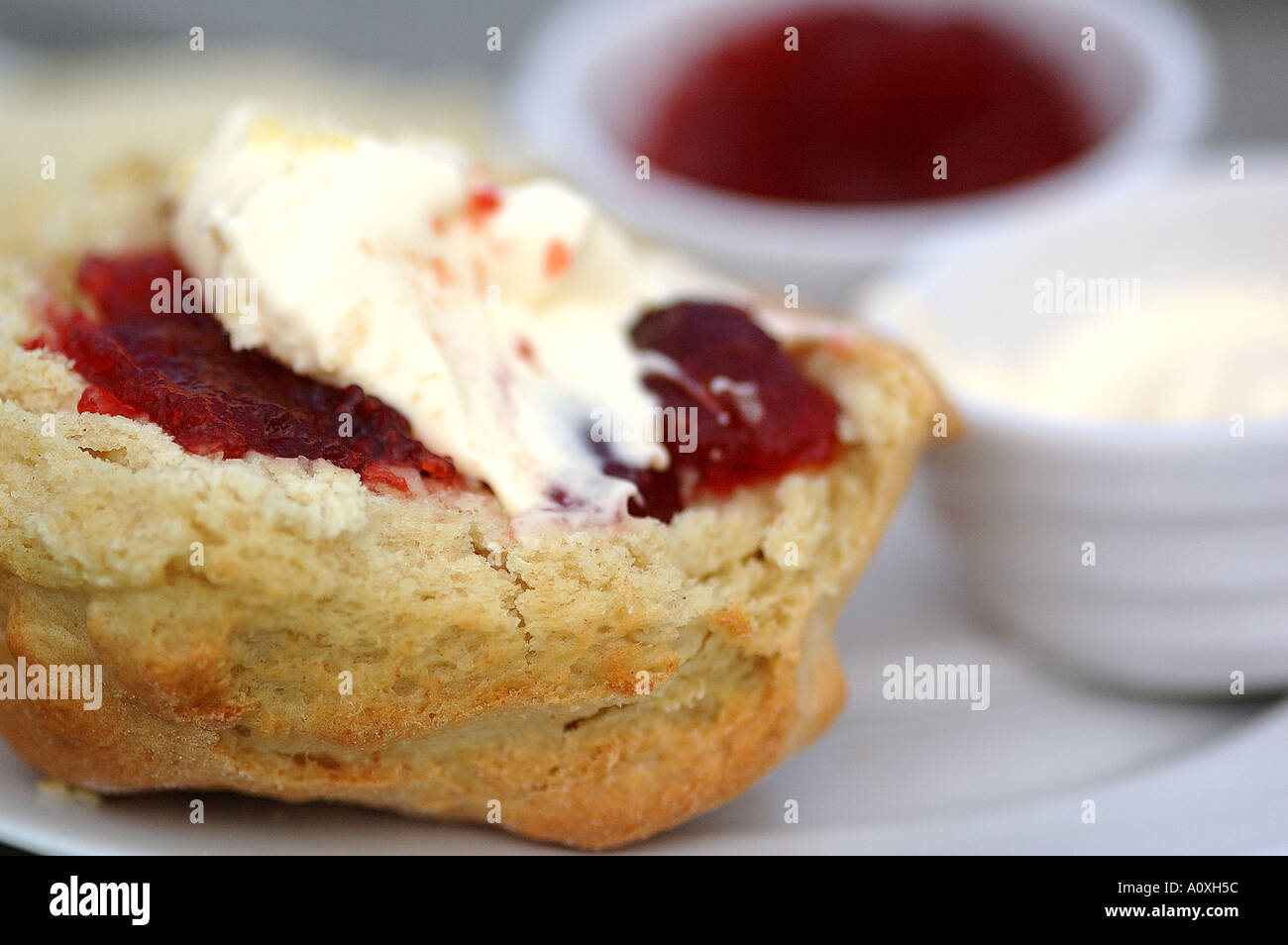 Cream tea Cornwall Stock Photo - Alamy