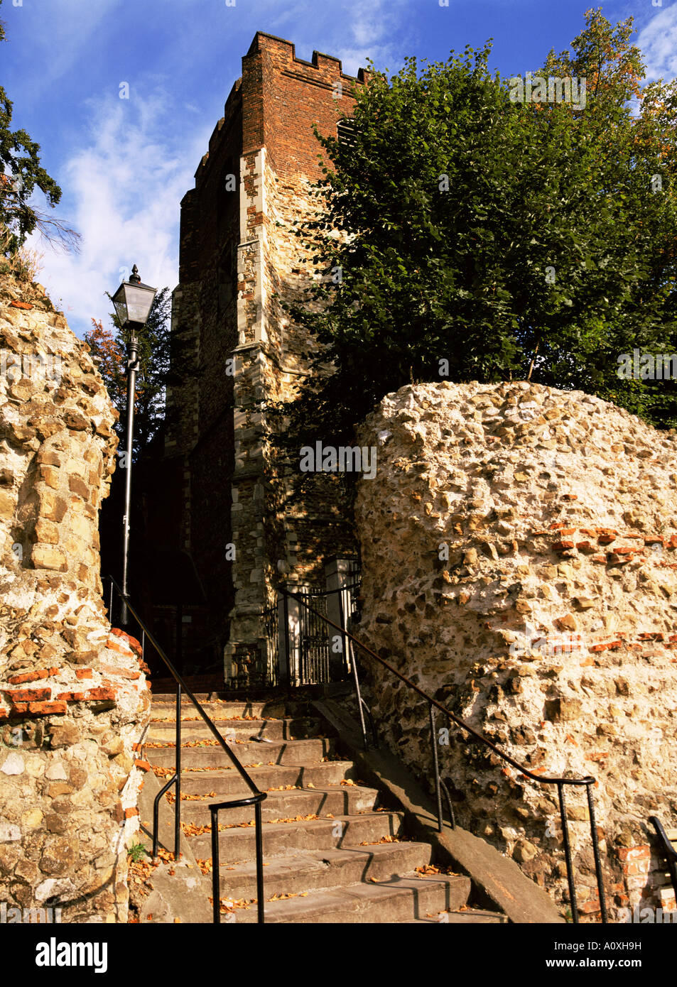 Roman wall Colchester Essex England United Kingdom Europe Stock Photo ...