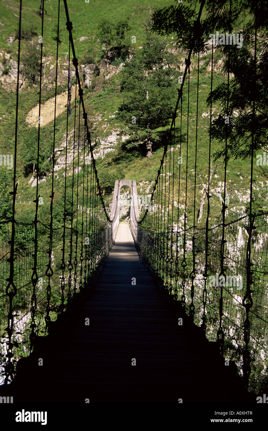Bridge near Larrau Holzarte Pays Basque Pyrenees Aquitaine France ...