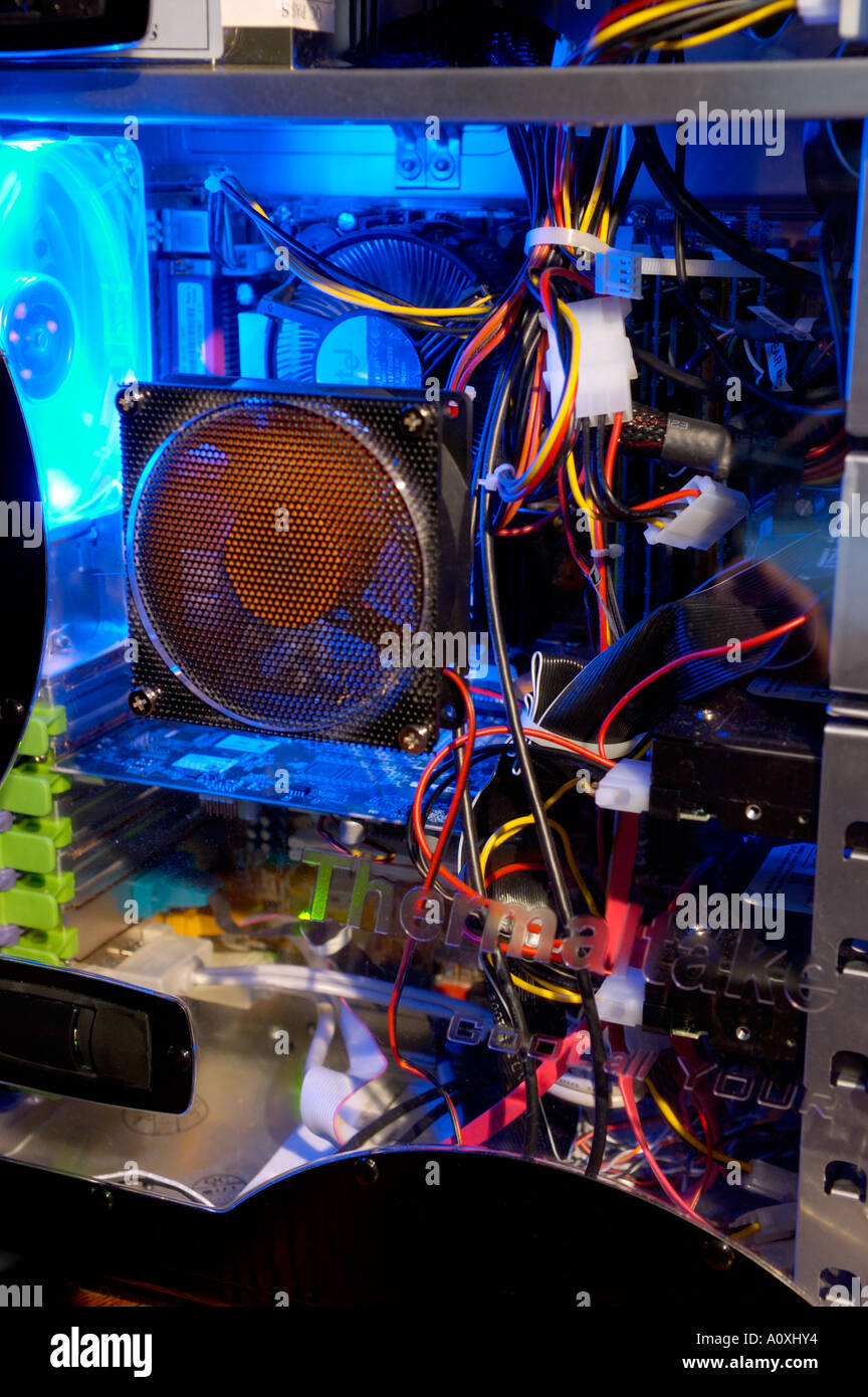 The insides of a modern computer Stock Photo - Alamy