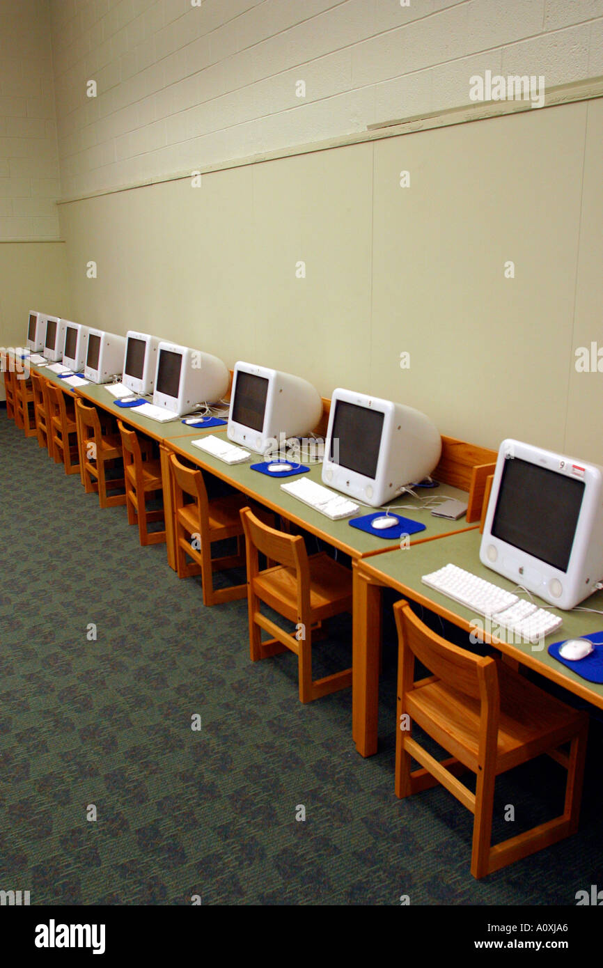 Computers in Elementary School Boston Massachusetts Stock Photo - Alamy