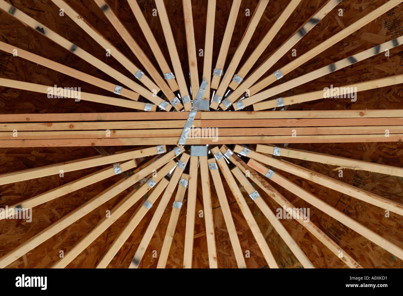 Roof Structure of Home Under Construction Stock Photo - Alamy