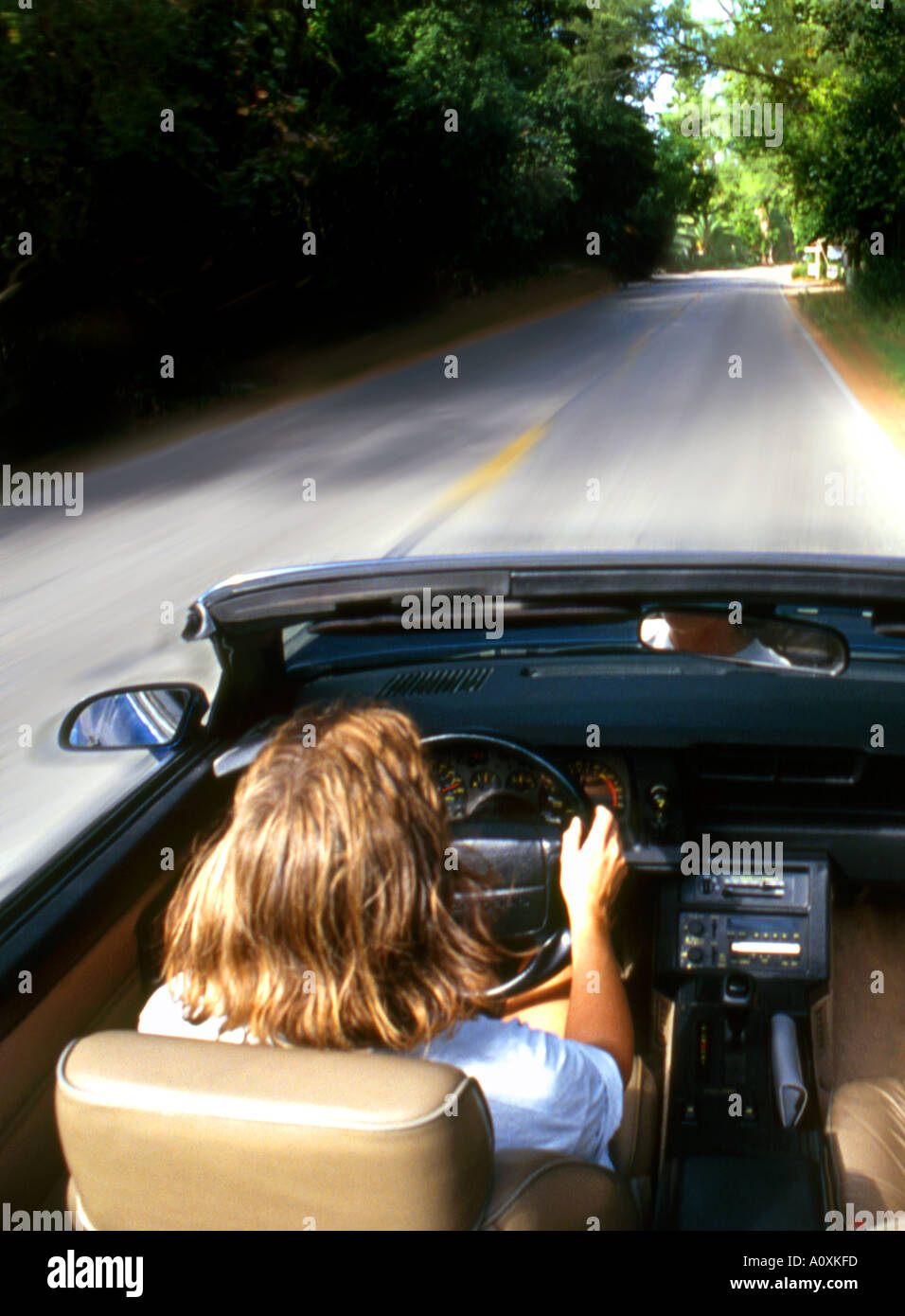 Car Speeding Towards Opening 2 Stock Photo - Alamy