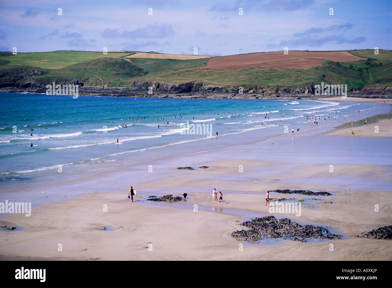 Pentire Point Polzeath Cornwall England United Kingdom Europe Stock ...