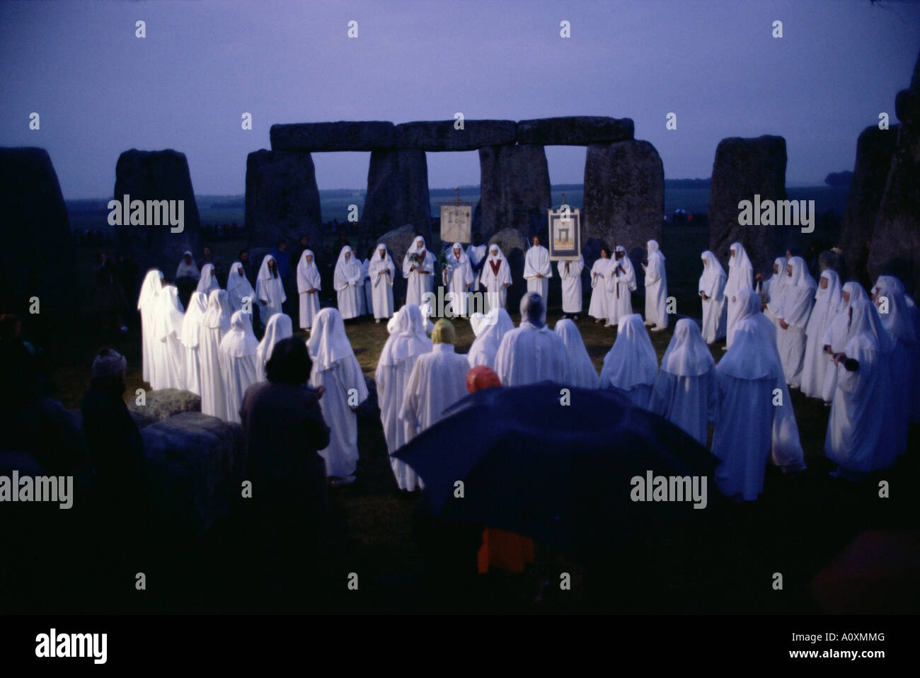 Druids at Stonehenge Wiltshire England United Kingdom Europe Stock ...