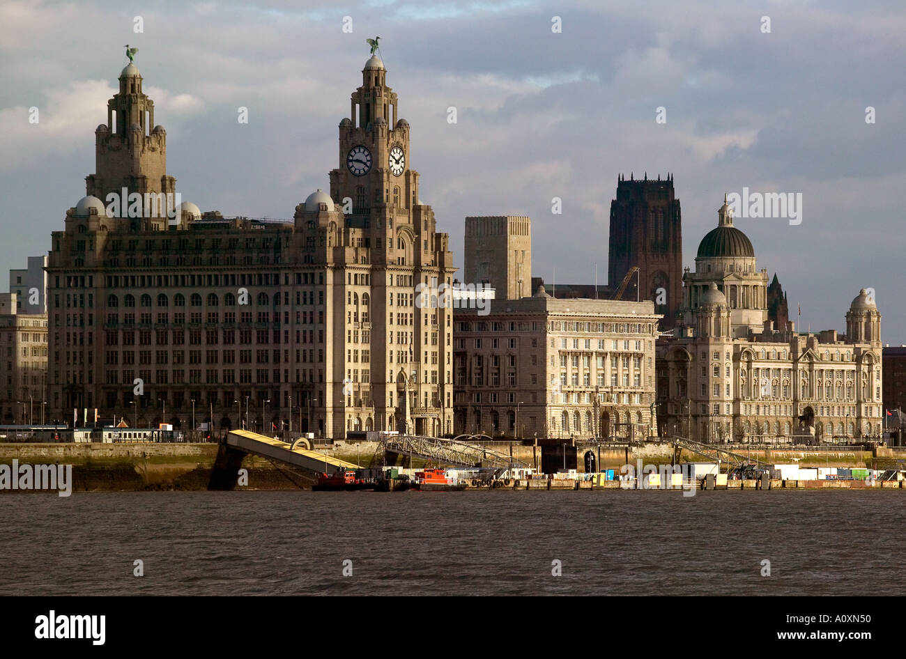 Liverpool Waterfront Three Graces Stock Photo - Alamy