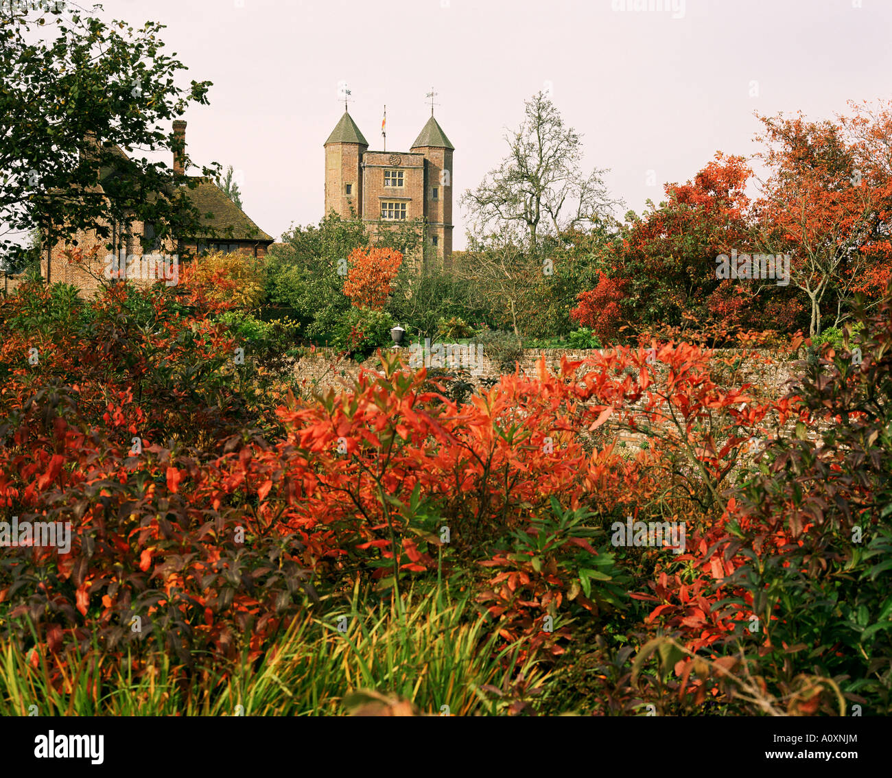 Autumn Sissinghurst Castle Kent England United Kingdom Europe Stock ...