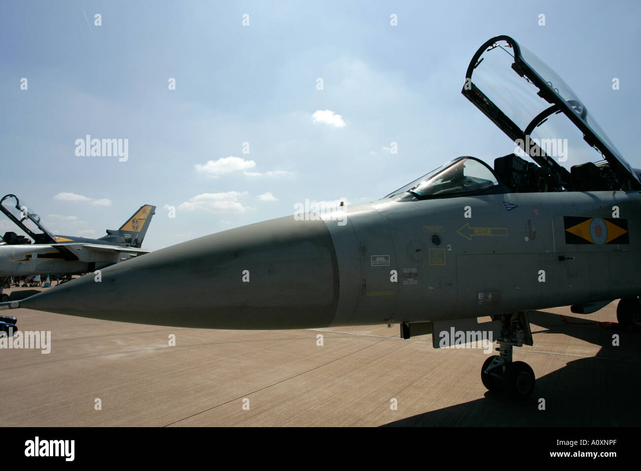 Radome and raised canopy on RAF Tornado F3 on static display RIAT 2005 ...
