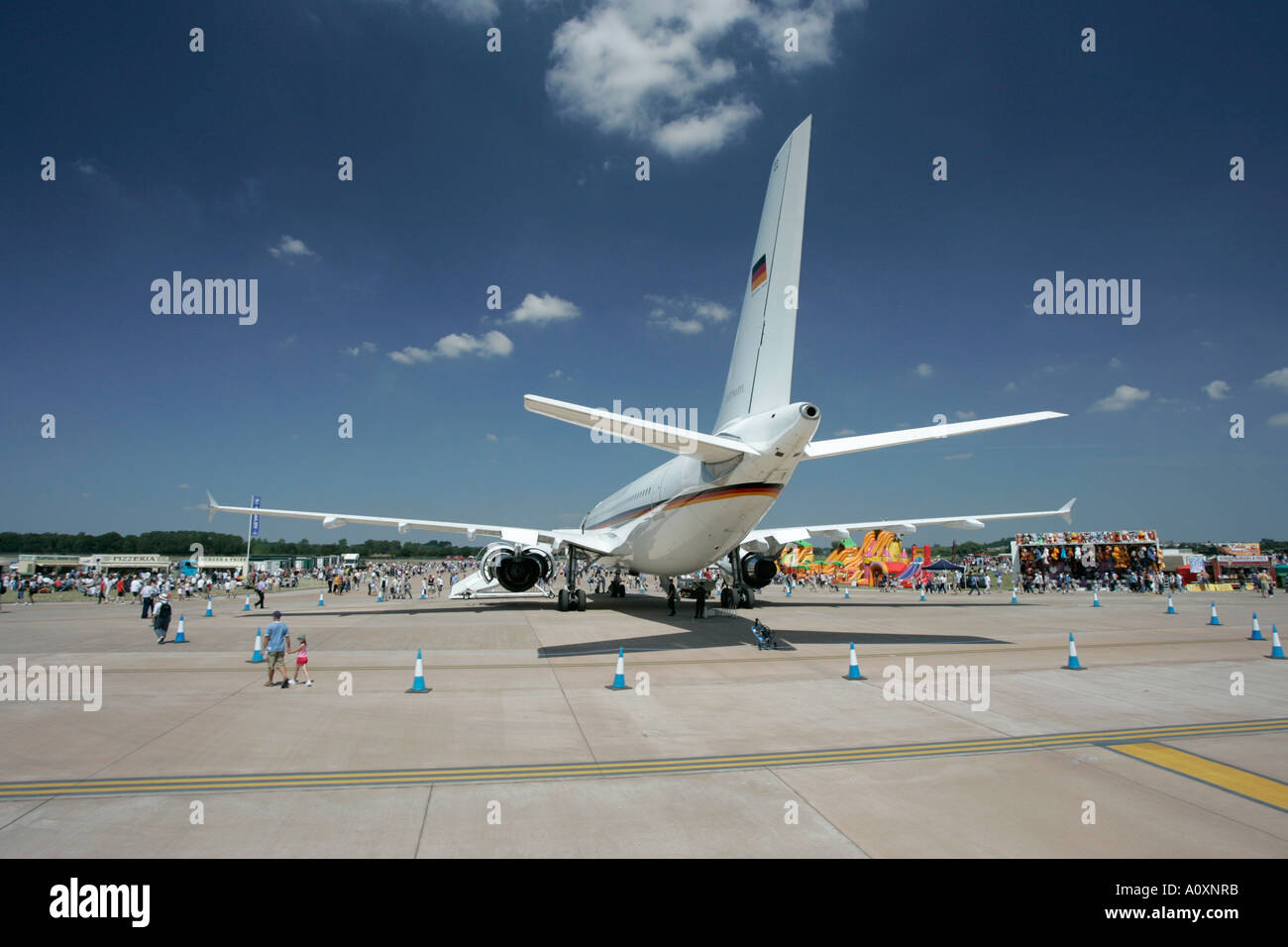 rear view of German Air Force Luftwaffe airbus A310 304 RIAT 2005 RAF ...