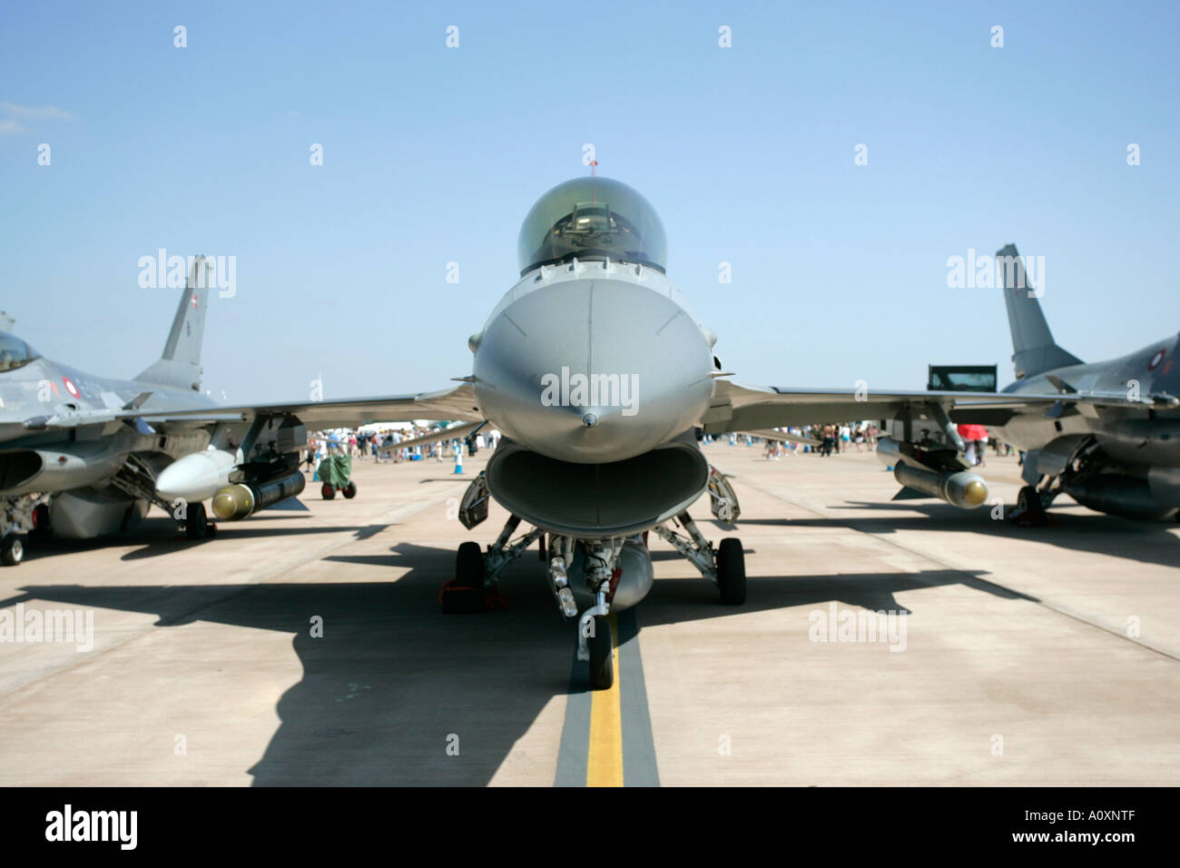 front view radome and canopy Royal Danish Air Force F16 RIAT 2005 RAF ...