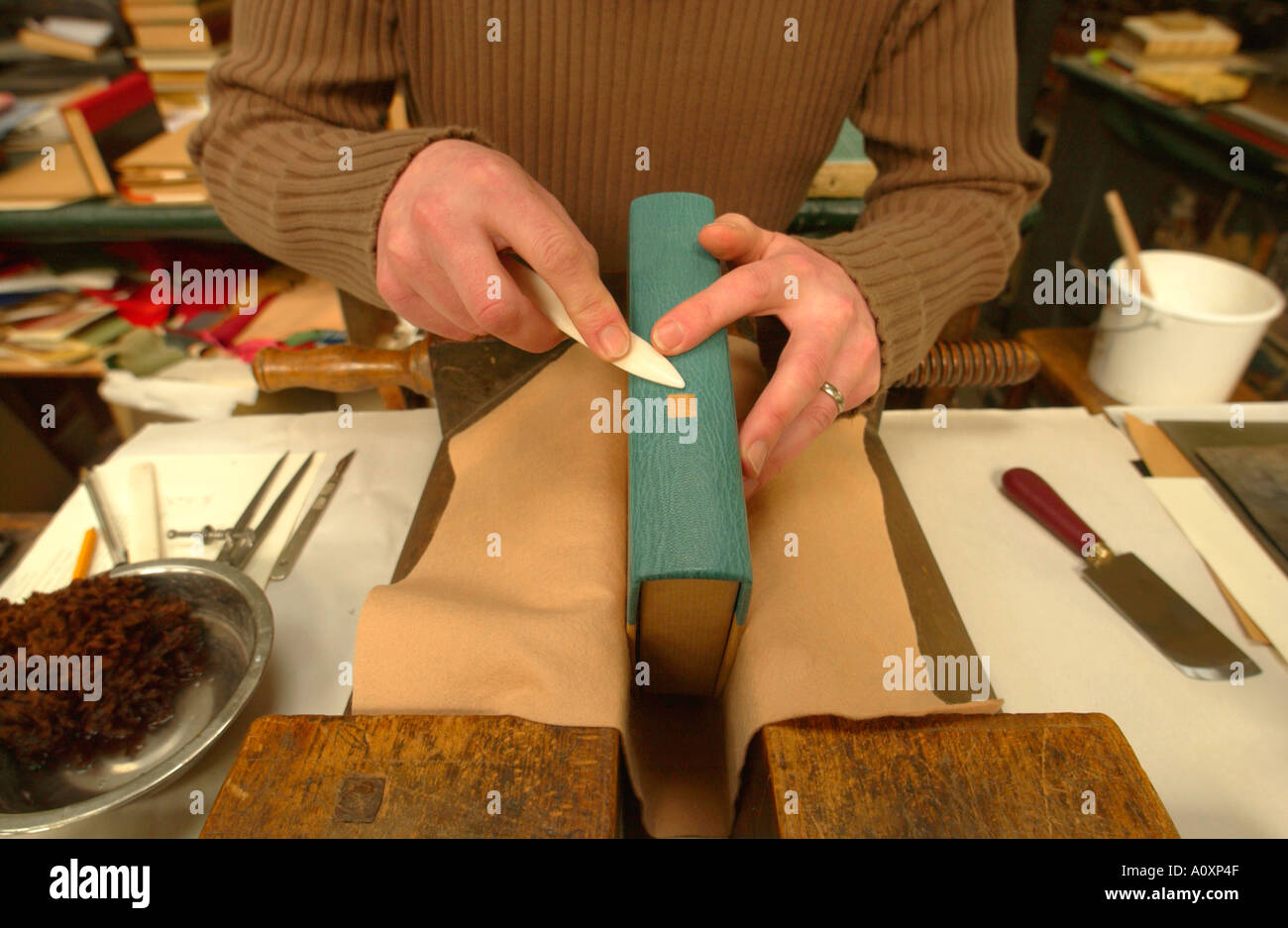 Hand tools for bookbinding hi-res stock photography and images - Alamy