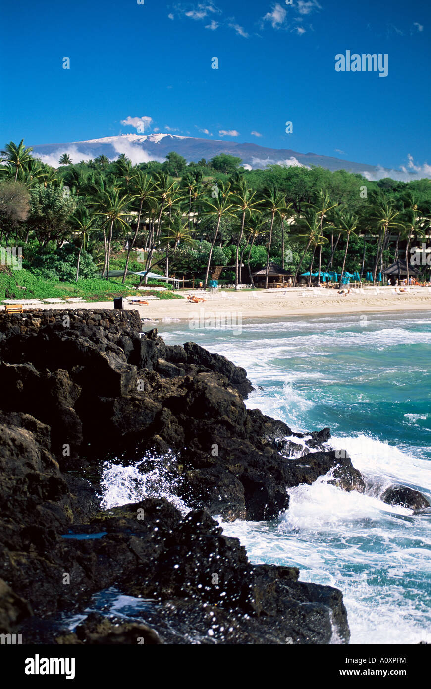 Kauna Oa beach at Mauna Kea Beach Hotel island of Hawaii Hawaiian ...
