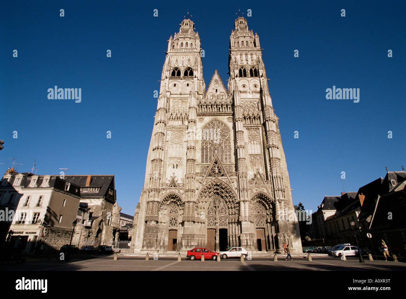 St Gatien cathedral Tours Centre France Europe Stock Photo - Alamy