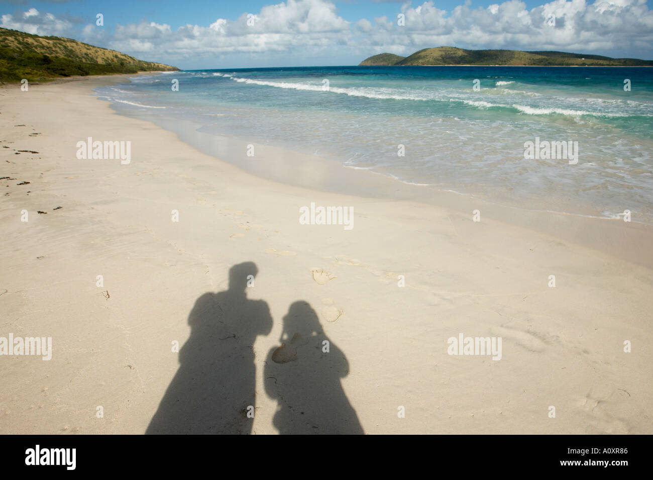 PUERTO RICO Culebra Playa Zoni Zoni beach long sandy beach Cayo Norte ...
