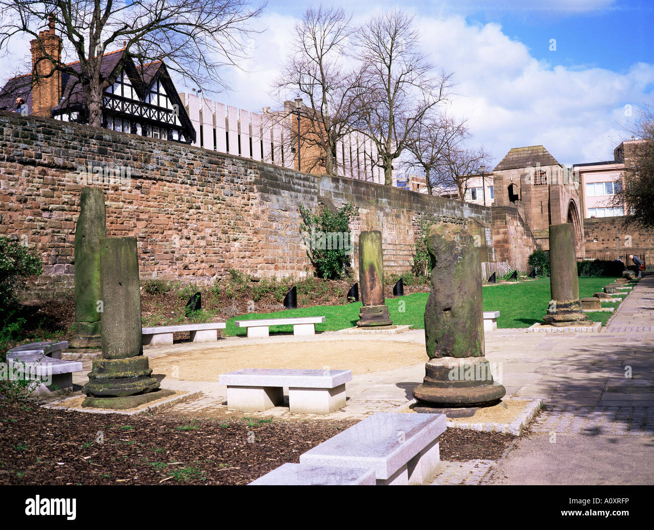 Roman Park Chester Cheshire England United Kingdom Europe Stock Photo ...