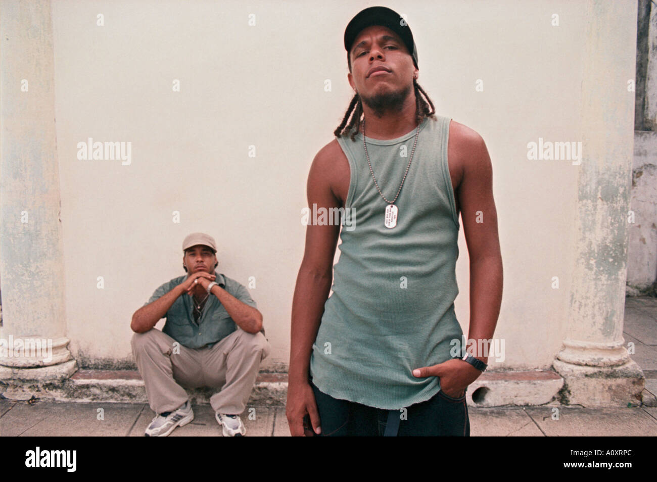 Havana, Cuba. Hip Hop duo Los Paisanos. MC Randy Acosta (aka Randeee ...