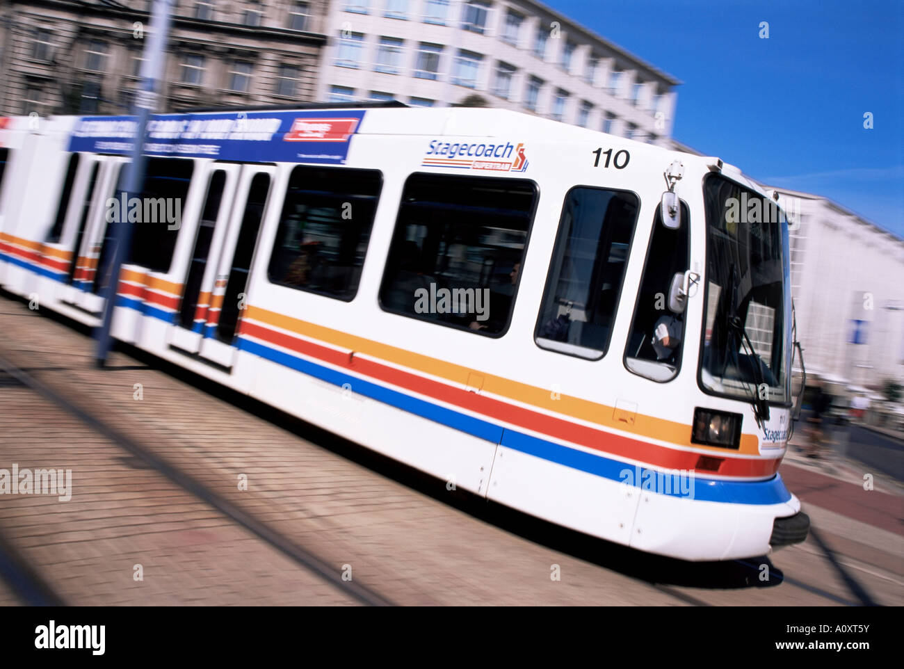 Supertram Sheffield Yorkshire England United Kingdom Europe Stock Photo ...