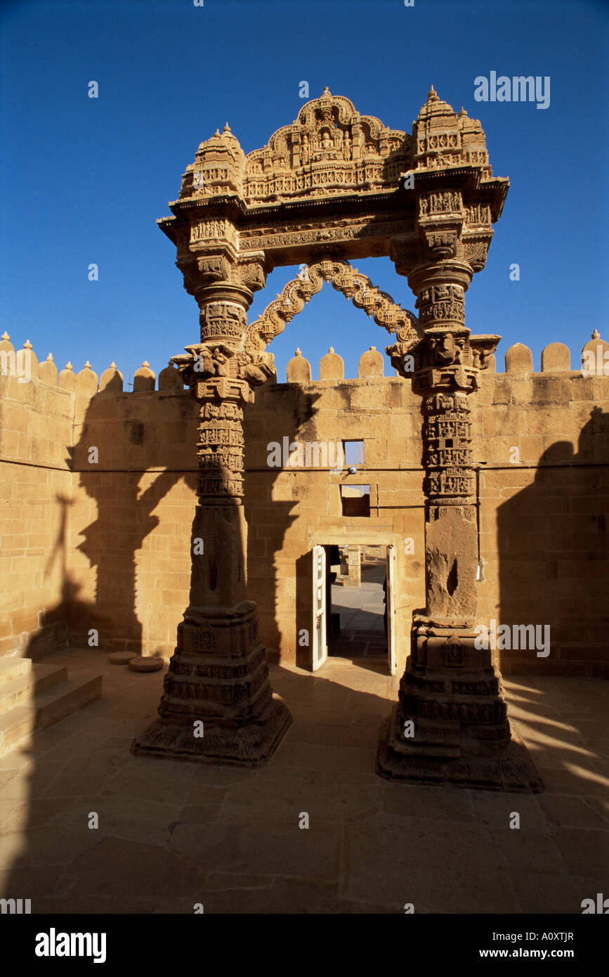 Jain temple of Luderwa Loduva near Jaisalmer Rajasthan state India Asia ...