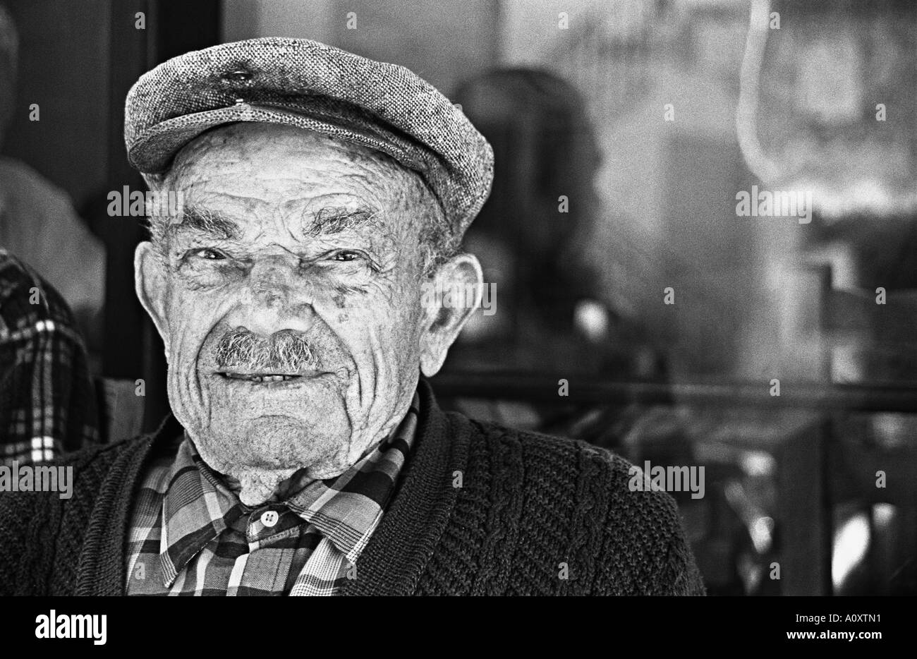 Greece greek elderly portrait people men Black and White Stock Photos ...