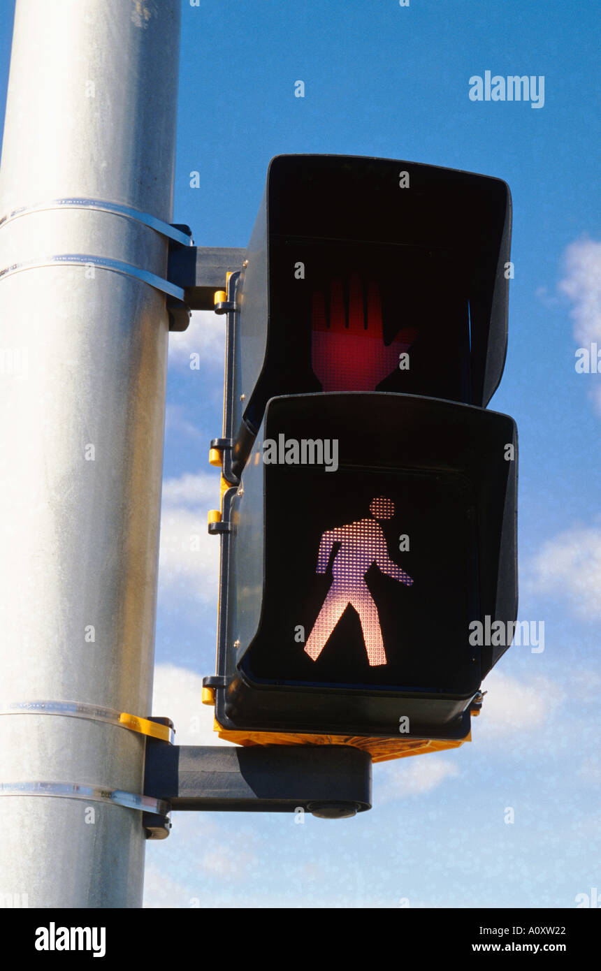 SIGNS Deerfield Illinois Lighted walk pedestrian walk signal on pole ...