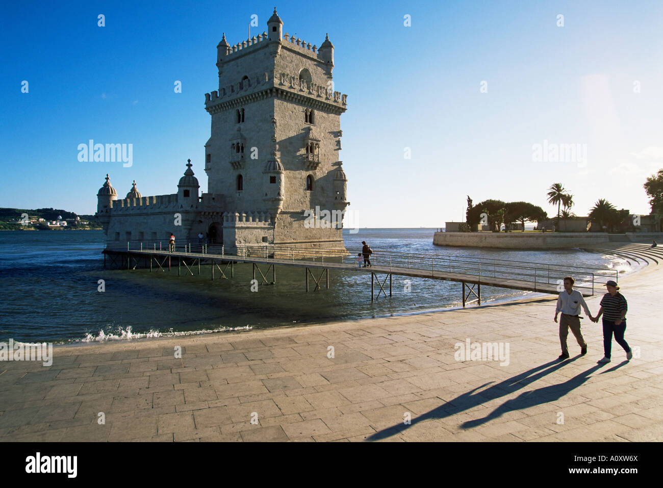 The 16th century Belem Tower Torre de Belem designed by Francisco ...