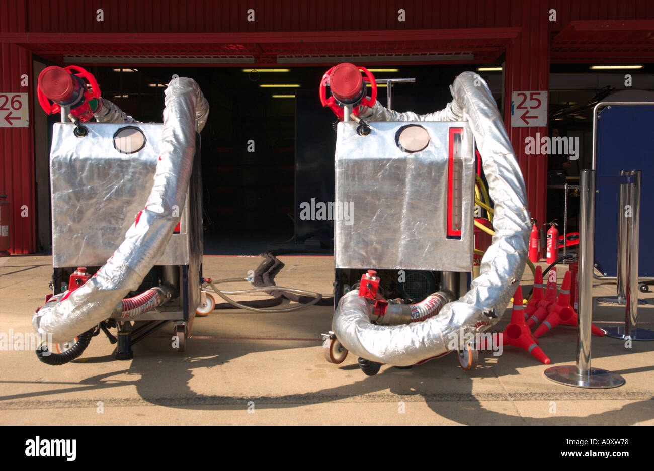 Formula One refueling machines Stock Photo - Alamy