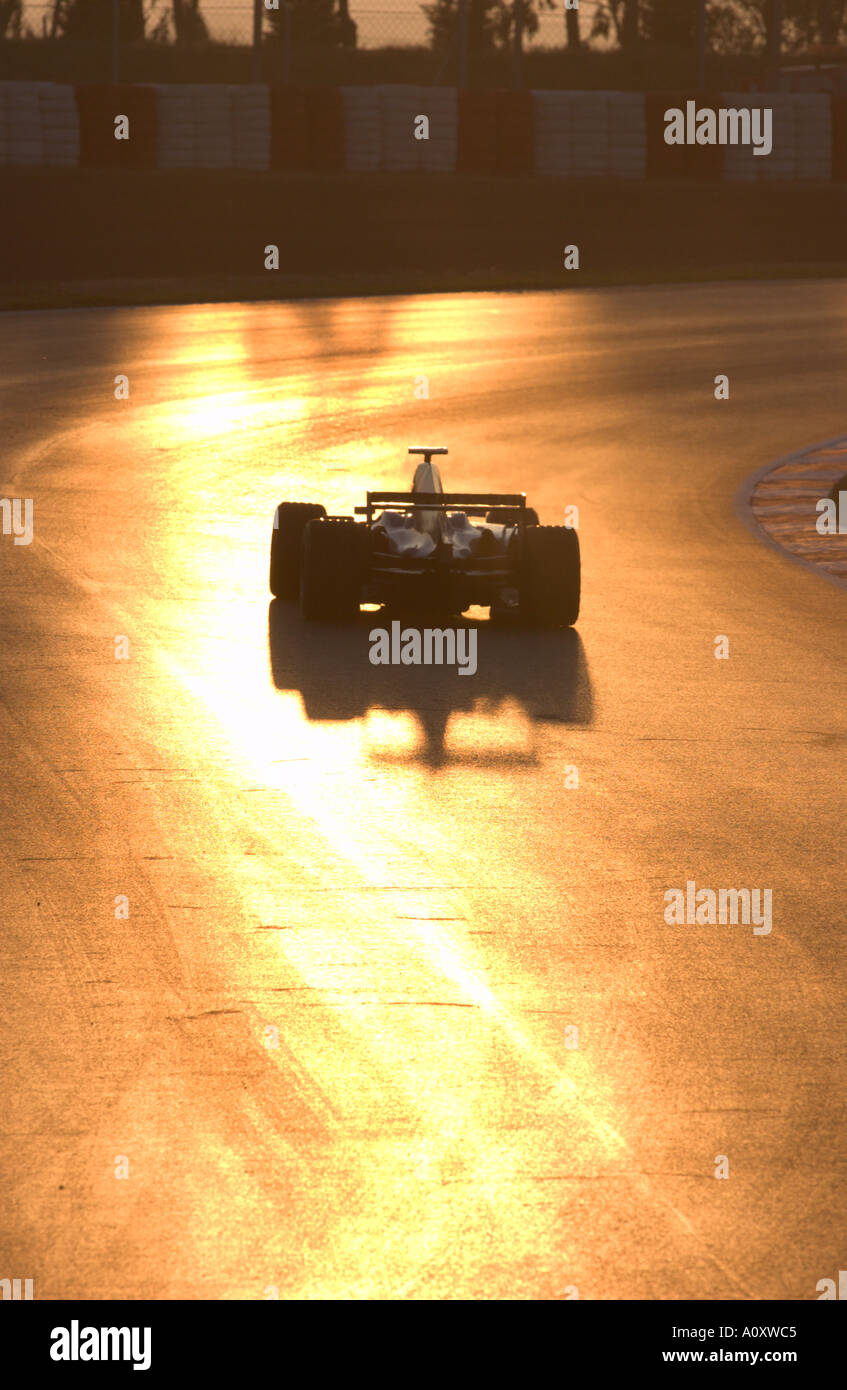 Formula 1 Racecar in backlight Stock Photo - Alamy